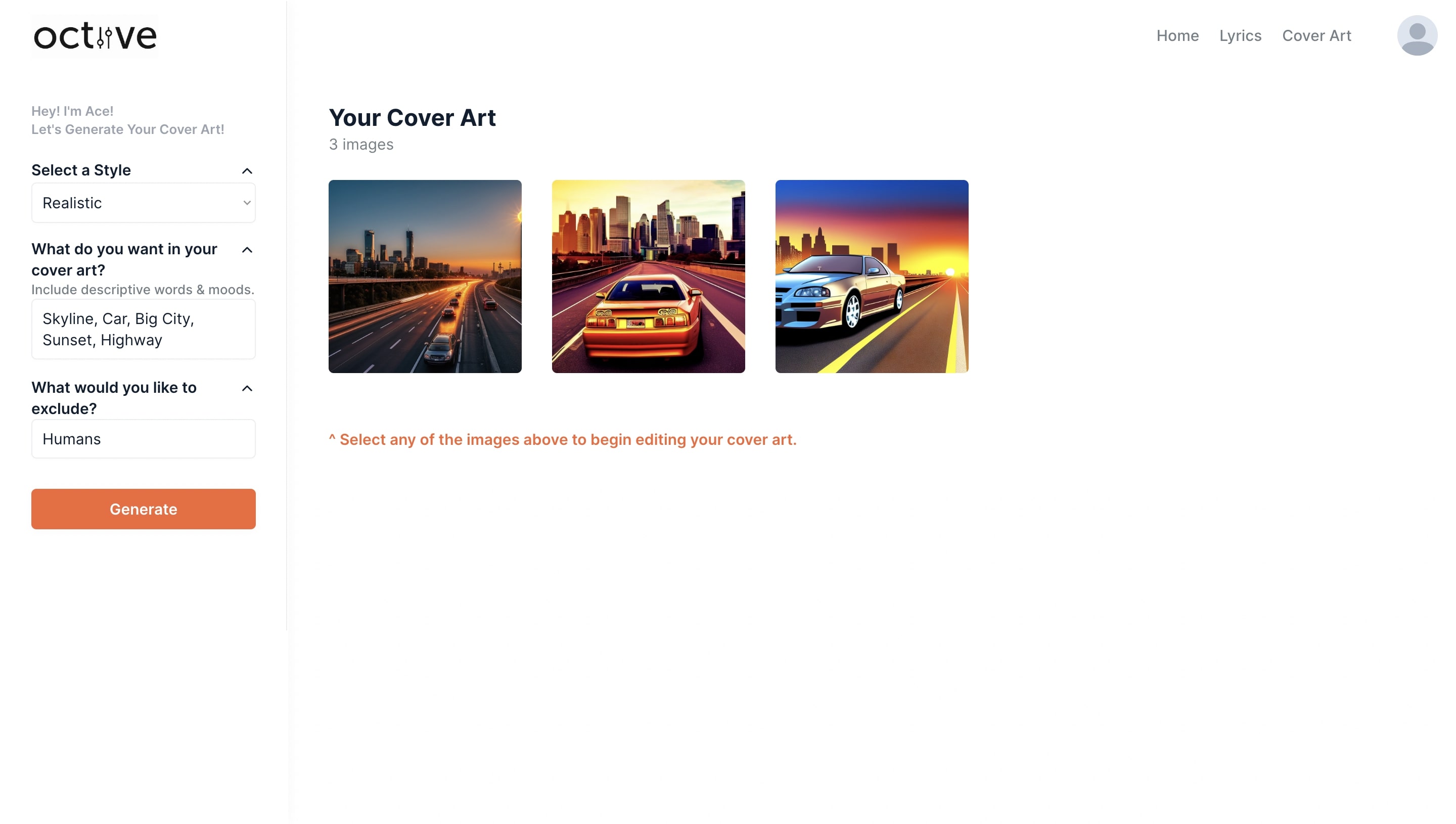 Introducing ACE Lyrics and ACE Cover Art: Elevating Your Creative Journey! | Octiive